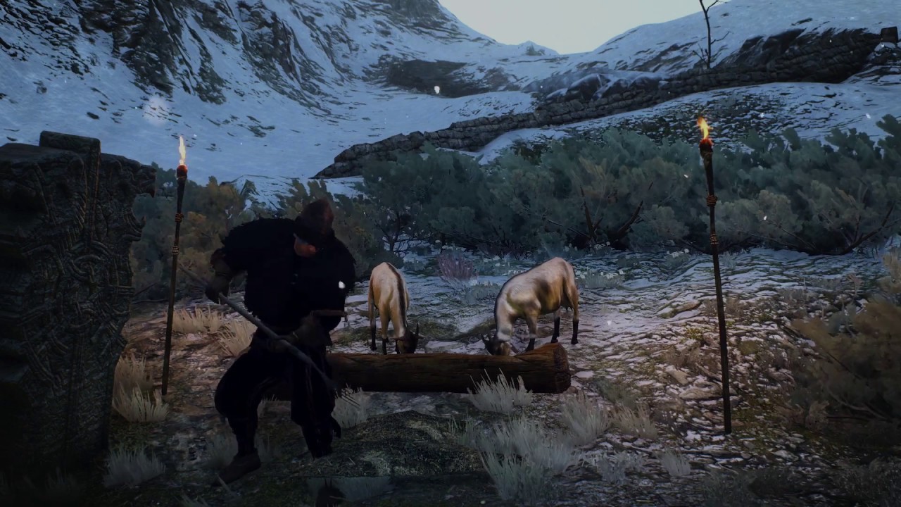 Eskel and Goat - Wintering with Goat (Witcher 3, Sbui snippet) - YouTube
