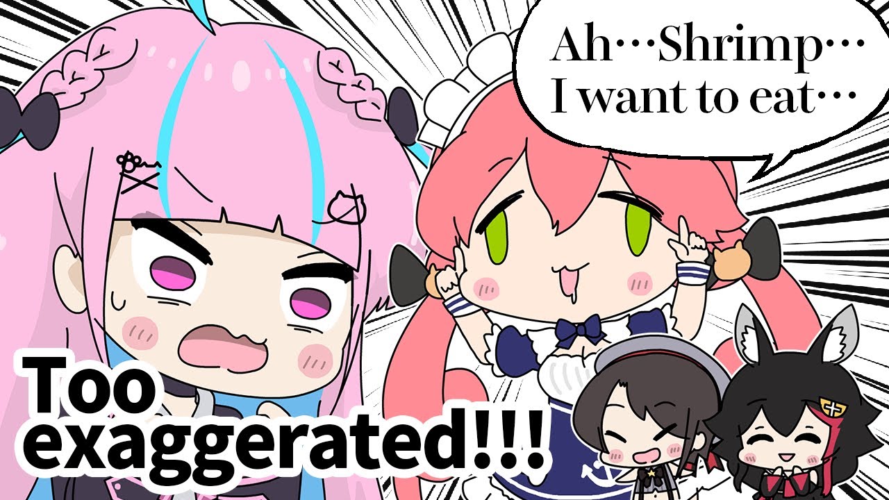 Aqu-tan is angry because Hololive members are mimicking her.[Animated ...