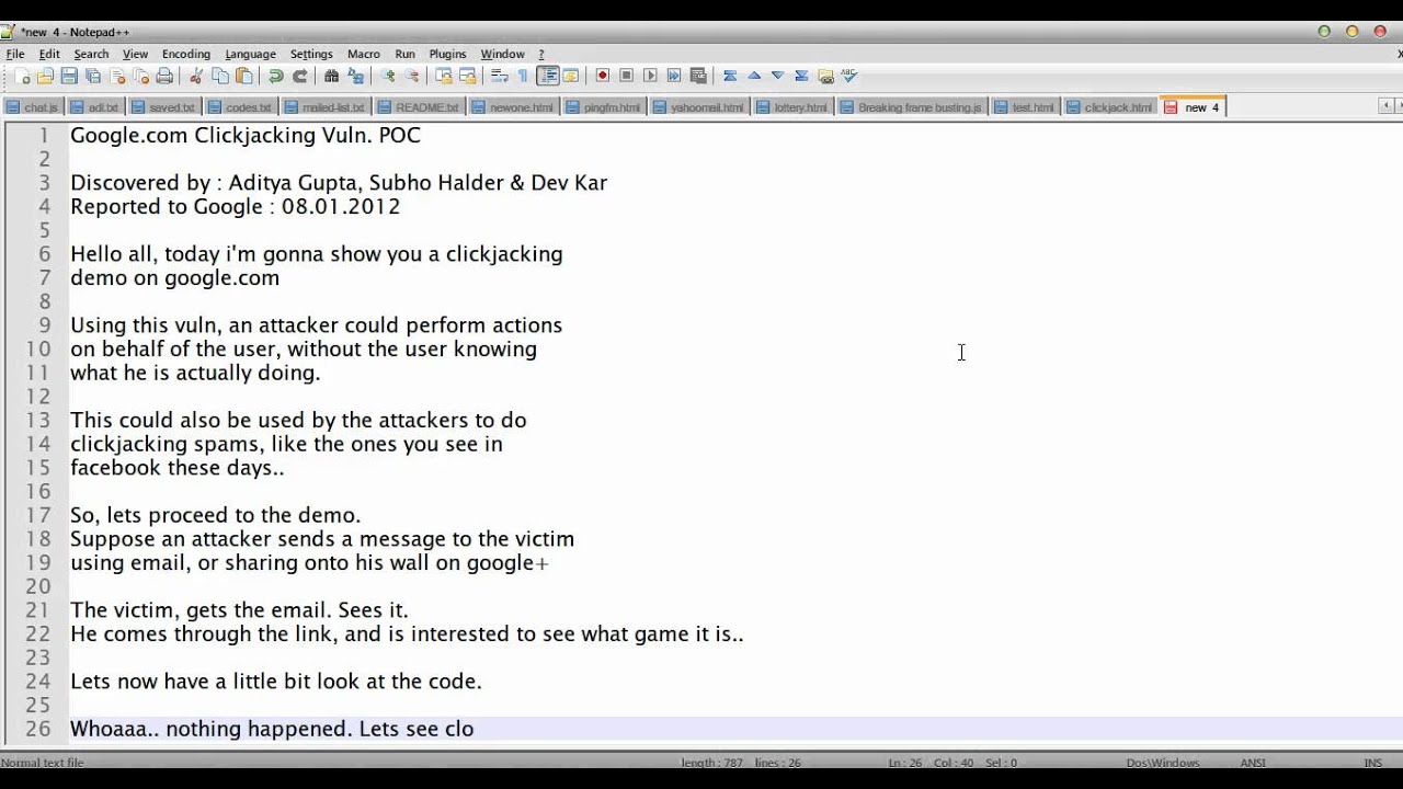 Google Clickjacking vulnerability - YouTube