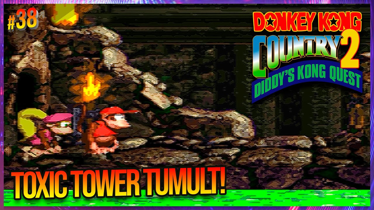 Donkey Kong Country 2: Diddy's Kong Quest (SNES Gameplay ep.38) ㅡ Toxic Tower, K. Rool's Keep ...