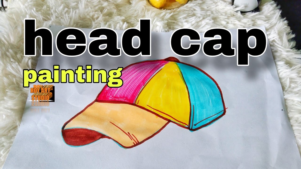 how to make head cap step by step drawing and painting ||মাথায় দেওয়ার ...