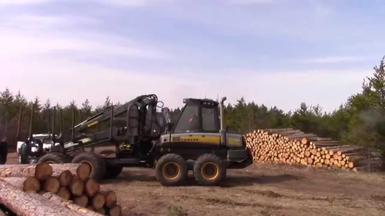 Ponsse Wisent 8 Wheel Forwarder - YouTube
