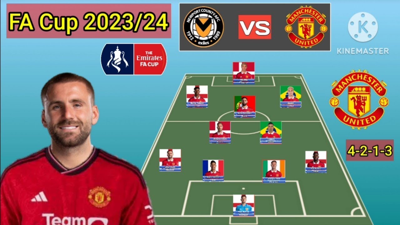 Luke Shaw Is Back !! Newport vs Manchester United Line Up 4-2-1-3 With ...