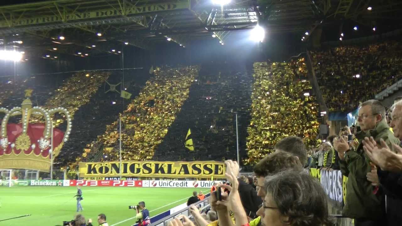 Borussia Dortmund vs Arsenal Choreo 1-1 BVB UEFA Champions League Fans ...