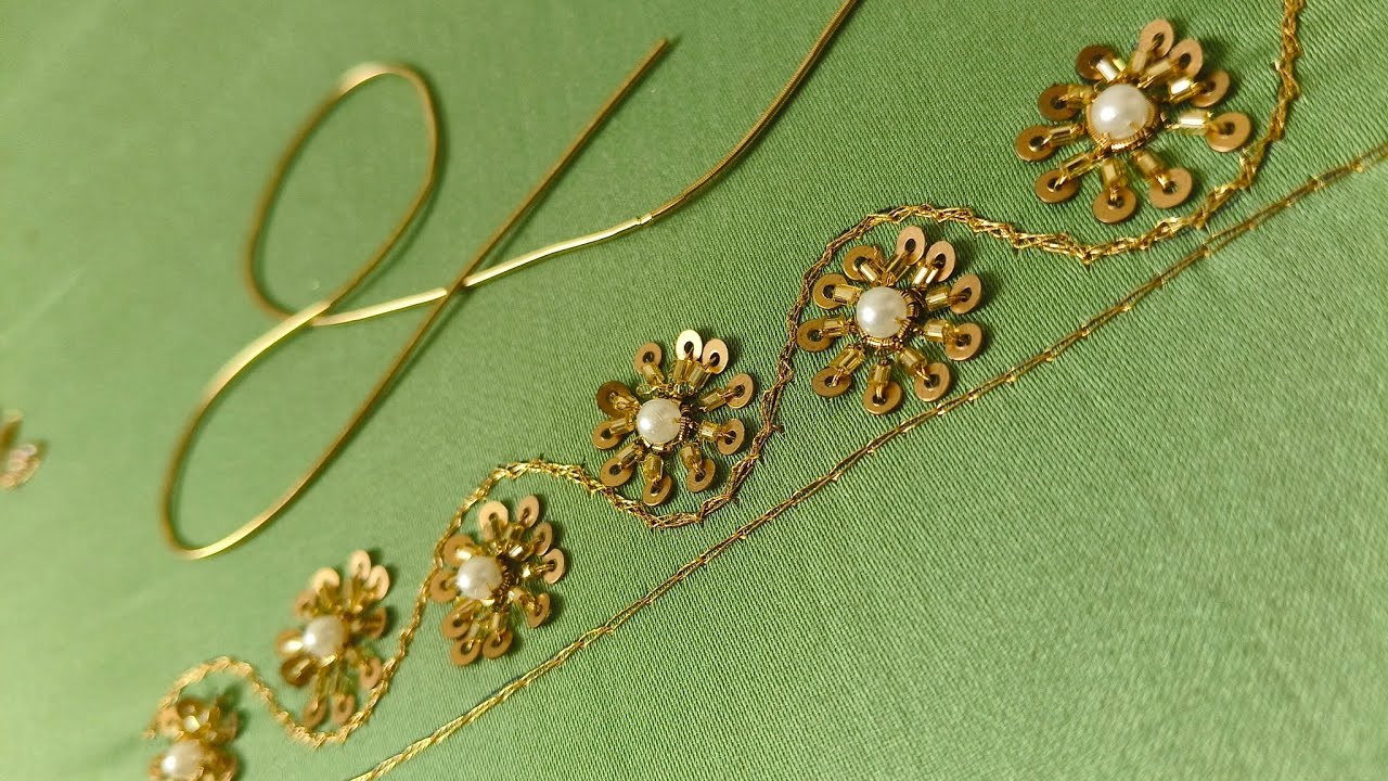 Super Quick and easy borderline aari work tutorial for beginners ...