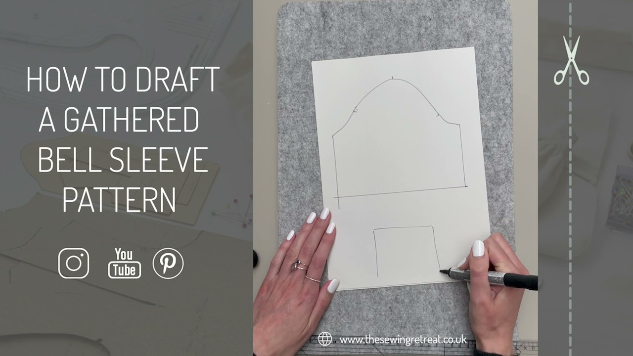 How To: Draft A Sleeve Pattern | Gathered Bell Sleeve - YouTube