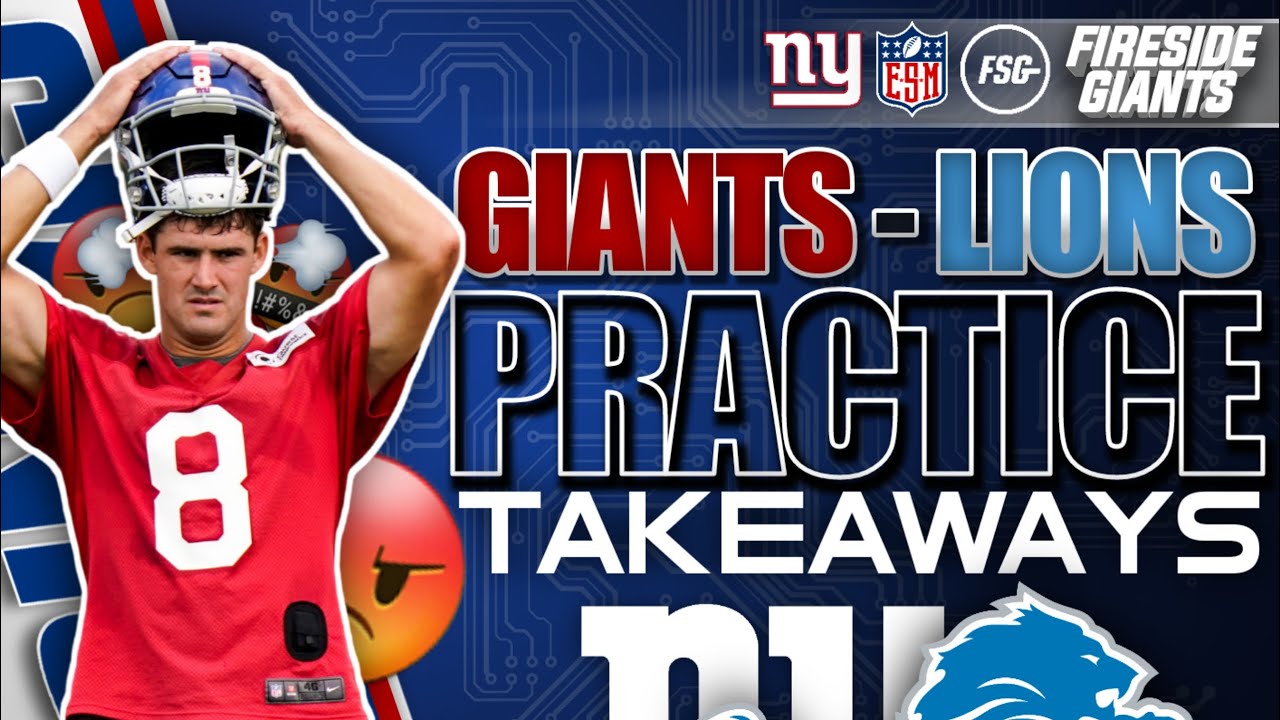 Giants-Lions Joint Practices | Takeaways | Offense struggles - YouTube