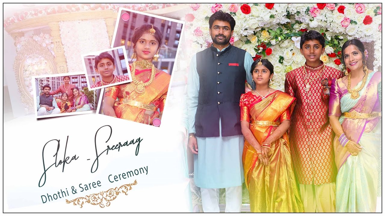 Sloka-Sreeraag Dhoti & Half Saree Ceremony Cinematic Teaser ||2023|| #London@swathireddyuk - YouTube