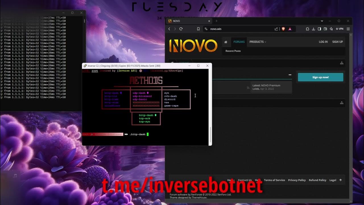 Inverse C2 Showcase VS NOVO[.]WIN BEST C2/API/BOTNET 2024 - YouTube