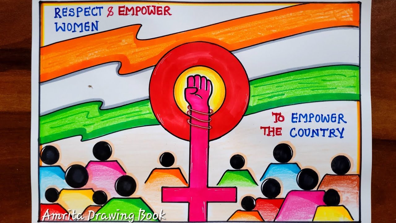 Women's Equality Day Drawing easy | Gender Equality Drawing | Stop ...