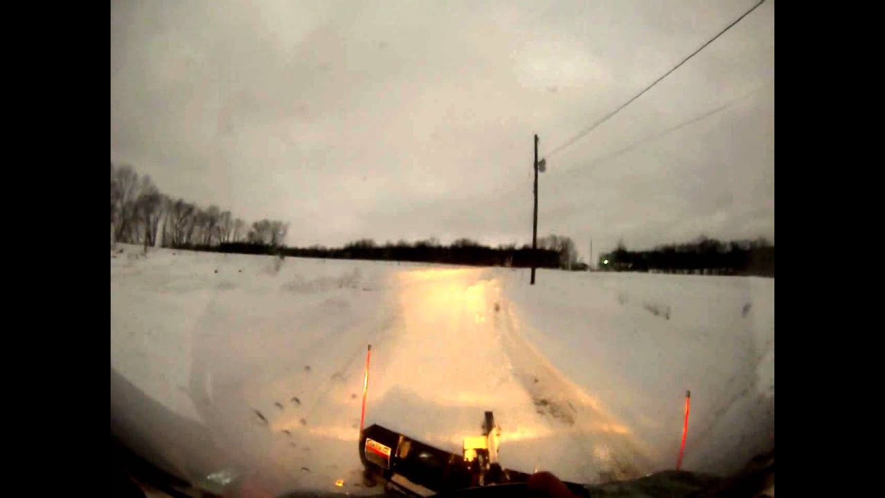 Polaris Ranger 500 Plowing Snow Vid 1 - YouTube