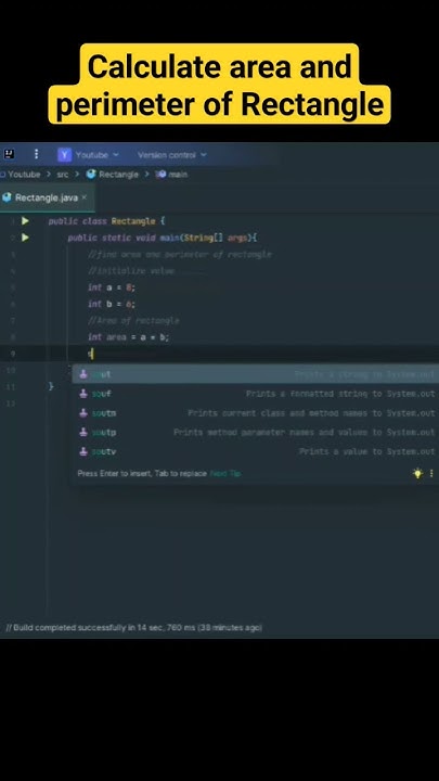 Calculate Area And Perimeter Of Rectangle Coding Codeinjava Javaprogramming Java