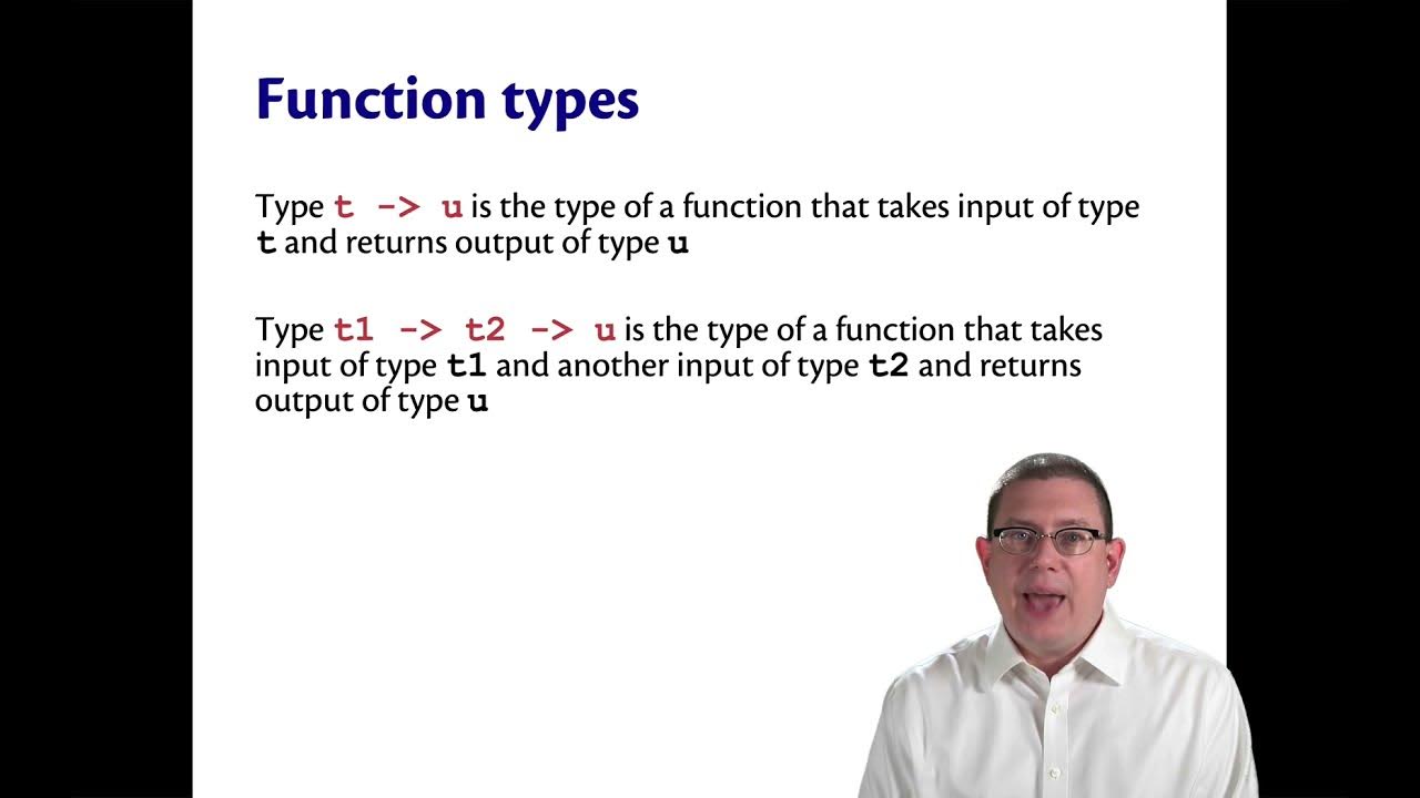 Function Types | OCaml Programming | Chapter 2 Video 13 - YouTube