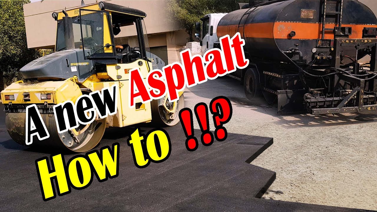 how to make a new install #asphalt كيف تتم عملية السفلتة للطرق clean ...