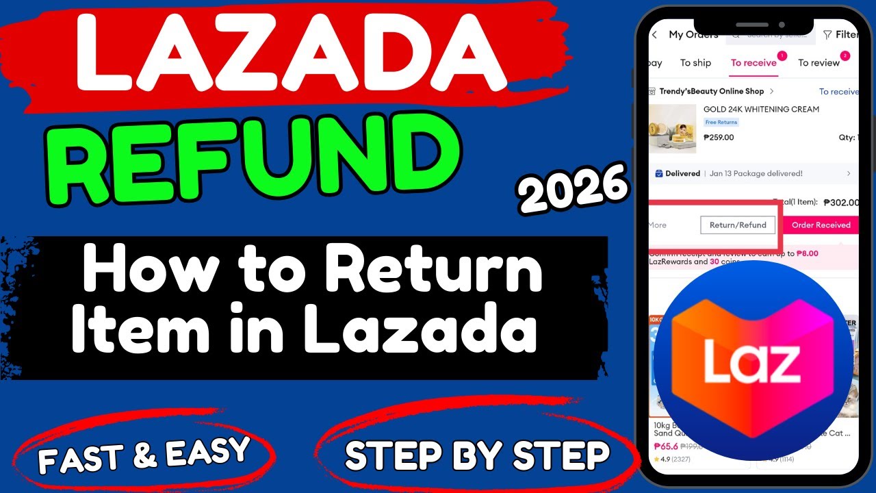Paano mag refund sa Lazada | how to return item in lazada - YouTube