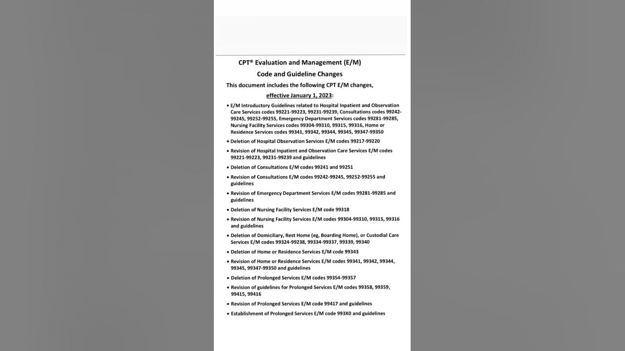 2023 E/M Changes and Coding guidelines#shorts #shortsvideo #viral #medicalcoding #cpc#cpt #icds ...