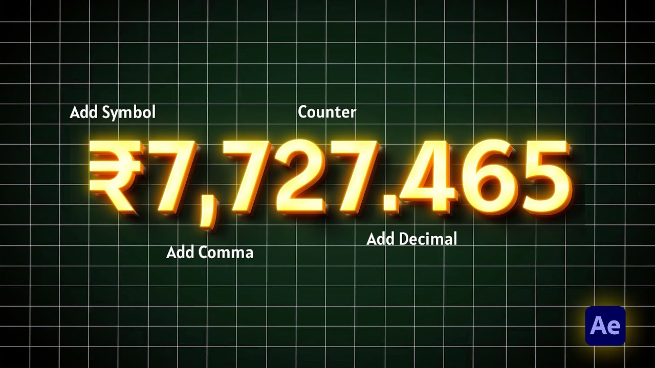 Counter Number Animation in After effect with Expressions - YouTube