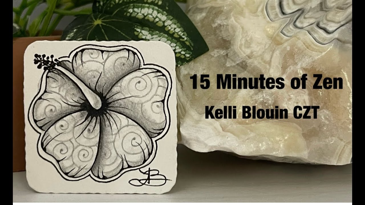 15 Minutes of Zen! Guided drawing using the zentangle© method! - YouTube