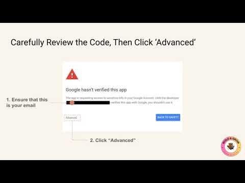 Step-by-Step Guide to Authorizing Google Apps Script - YouTube