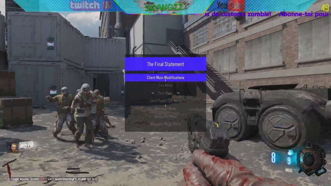 [FR] TUTO: MOD MENU SUR BO3! (Zombie) - YouTube