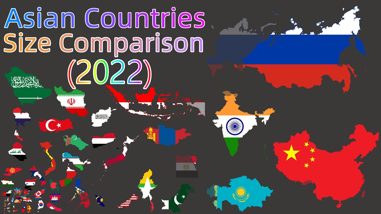 Asian Countries Size Comparison (2022) - YouTube