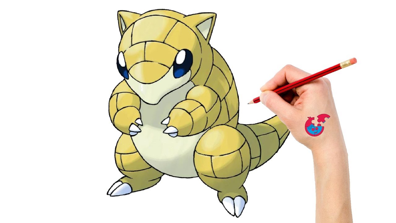 How To Draw Pokemon Sandshrew For Toddlers - Learning Drawing - Puzzle ...