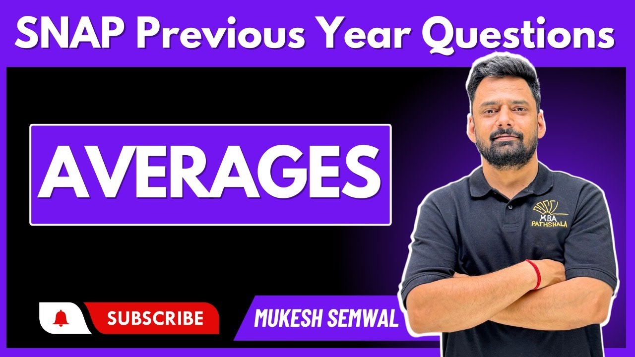 Averages| PYQ- SNAP | Mukesh Sir - YouTube