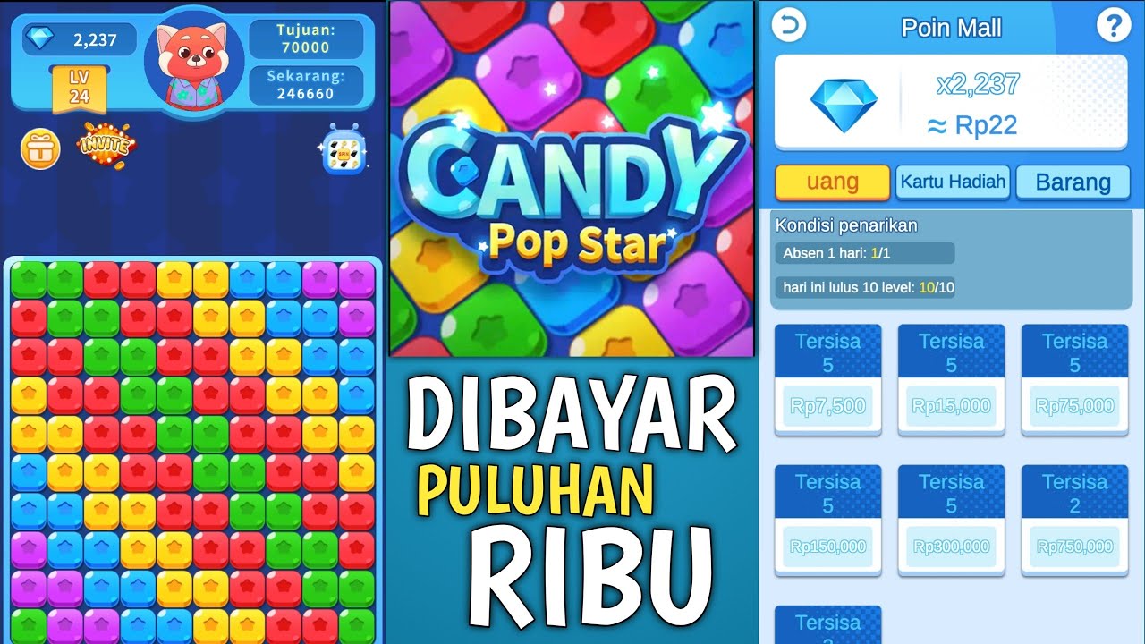 Candy Pop Star Apakah Terbukti Membayar? simak sampai selesai - YouTube