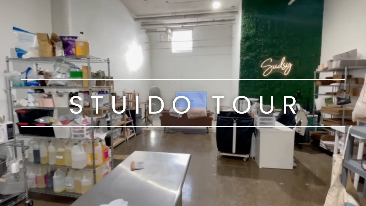WE GOT A NEW STUDIO | STUDIO TOUR | Soap studio | Bath bomb studio ...