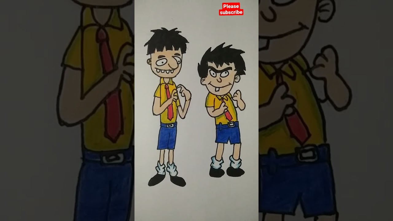 Drawing Budhdev and Badrinath from bandbudh aur budbak #shorts - YouTube