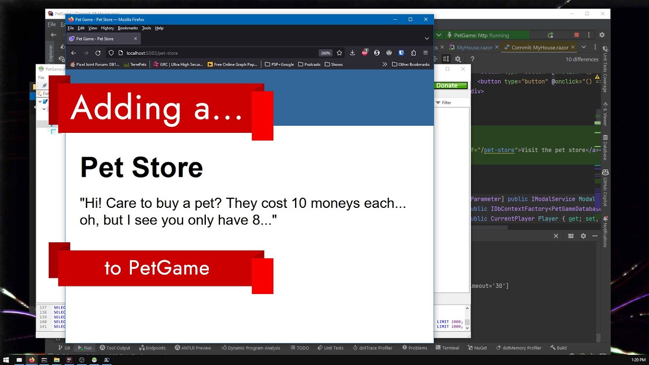 Adding Money and a Pet Store to PetGame - YouTube