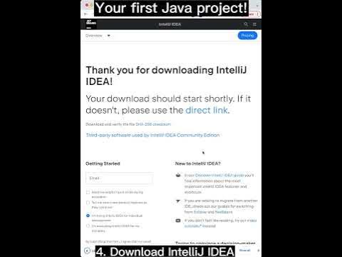 Your first Java project! - YouTube