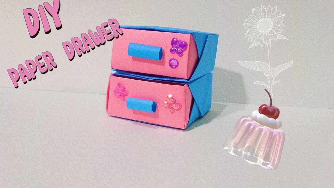 DIY Paper Mini♡Drawer Tutorial || how to make paper drawer☆ # craft ...