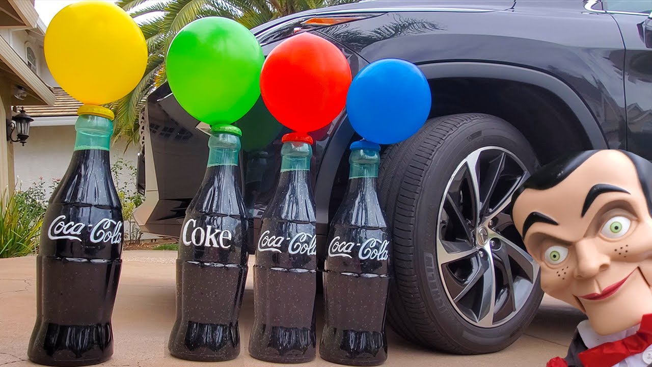 Slappy Does ASMR | Giant Coca Cola and Mentos Experiments with Balloons ...