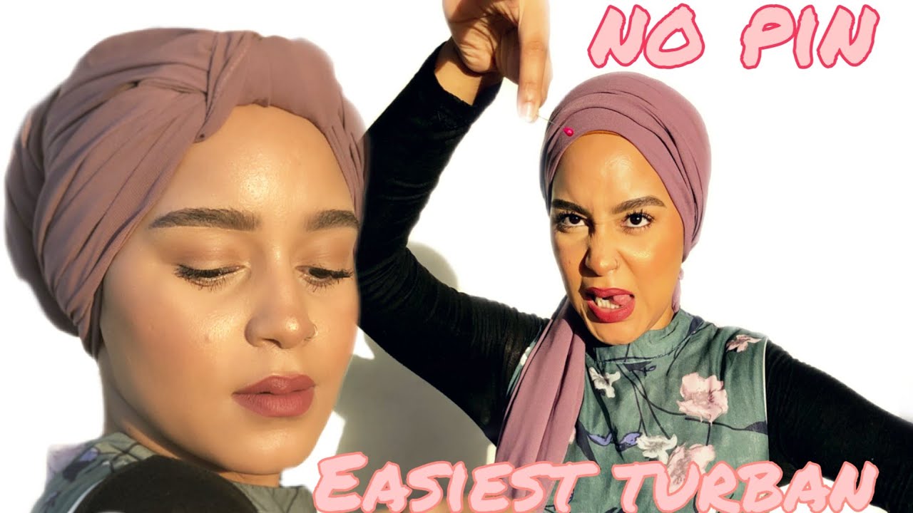 FAST AND EASY TURBAN TUTORIAL| |No pins | How to tie a turban - YouTube