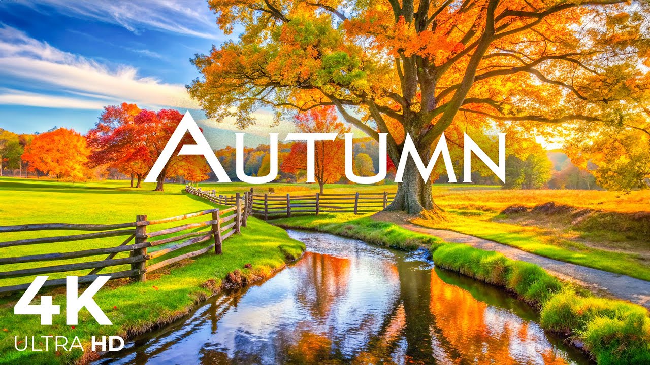 12 HOURS Of 4K Enchanting Autumn Nature Scenes + Relaxing Piano Music ...