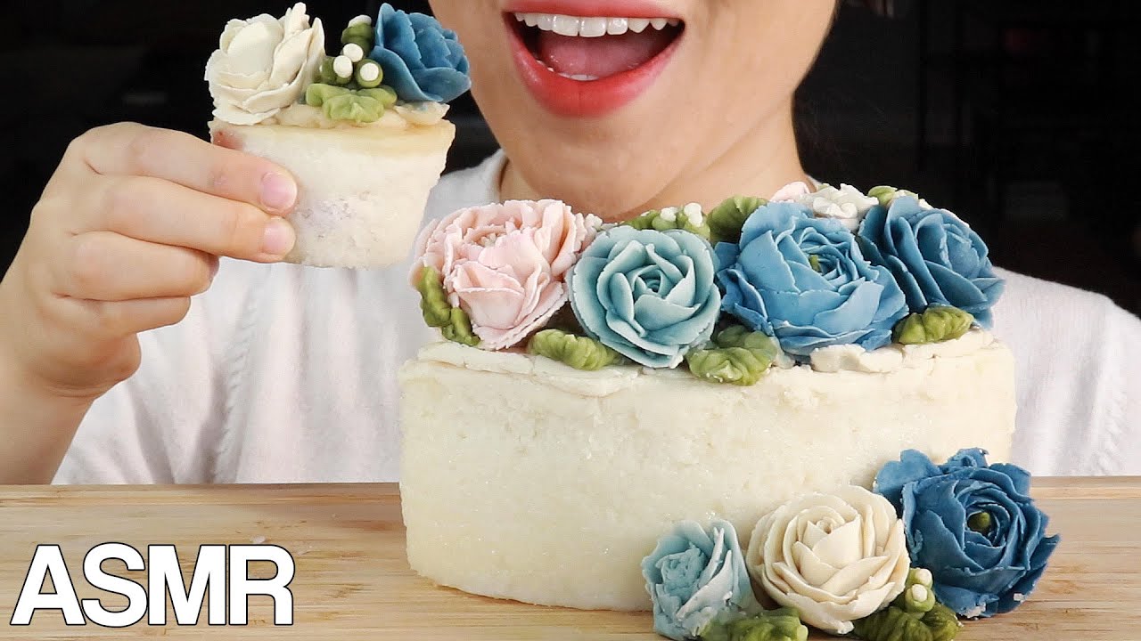 ASMR RICE CAKE(TTEOK) CAKE&CUPCAKE EATING SOUNDS MUKBANG - YouTube