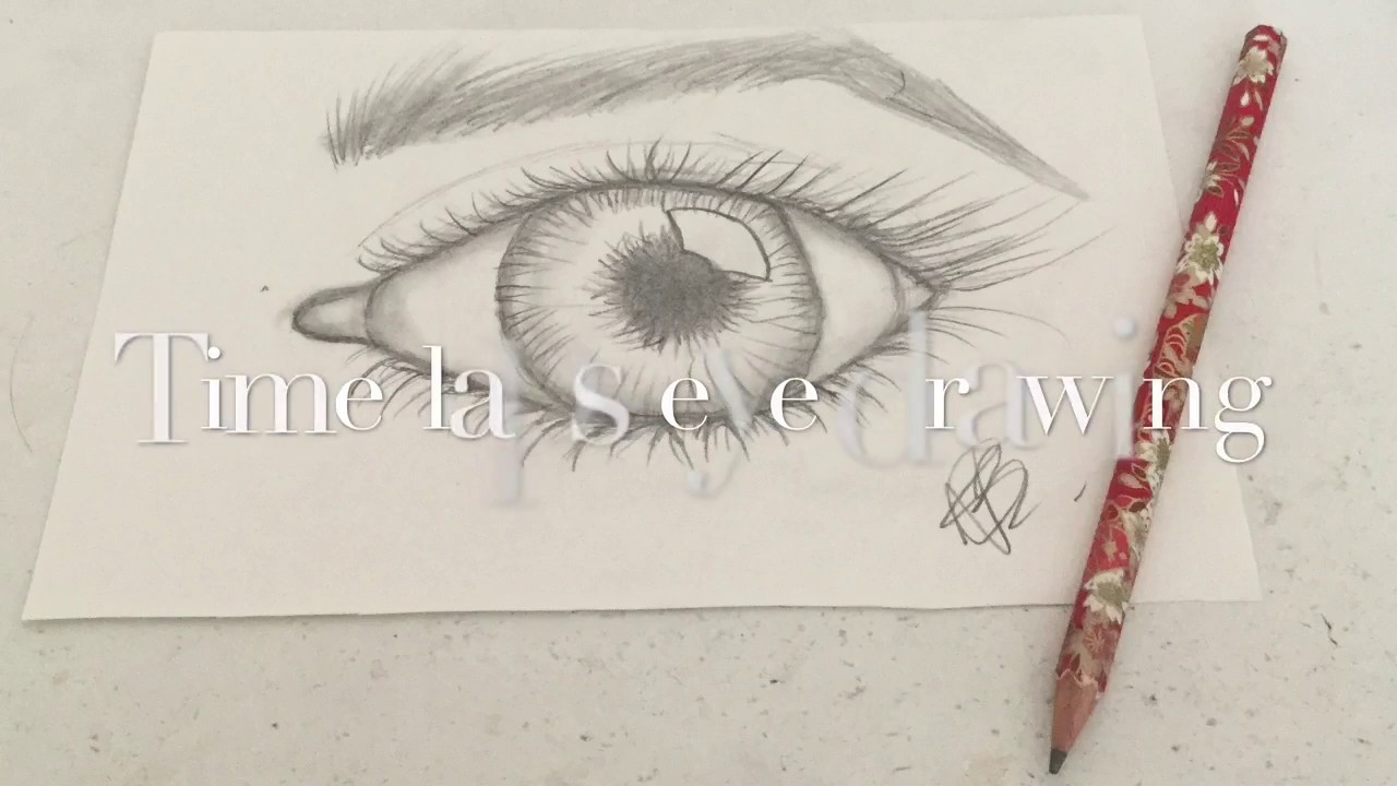 Eye drawing | time laps - YouTube