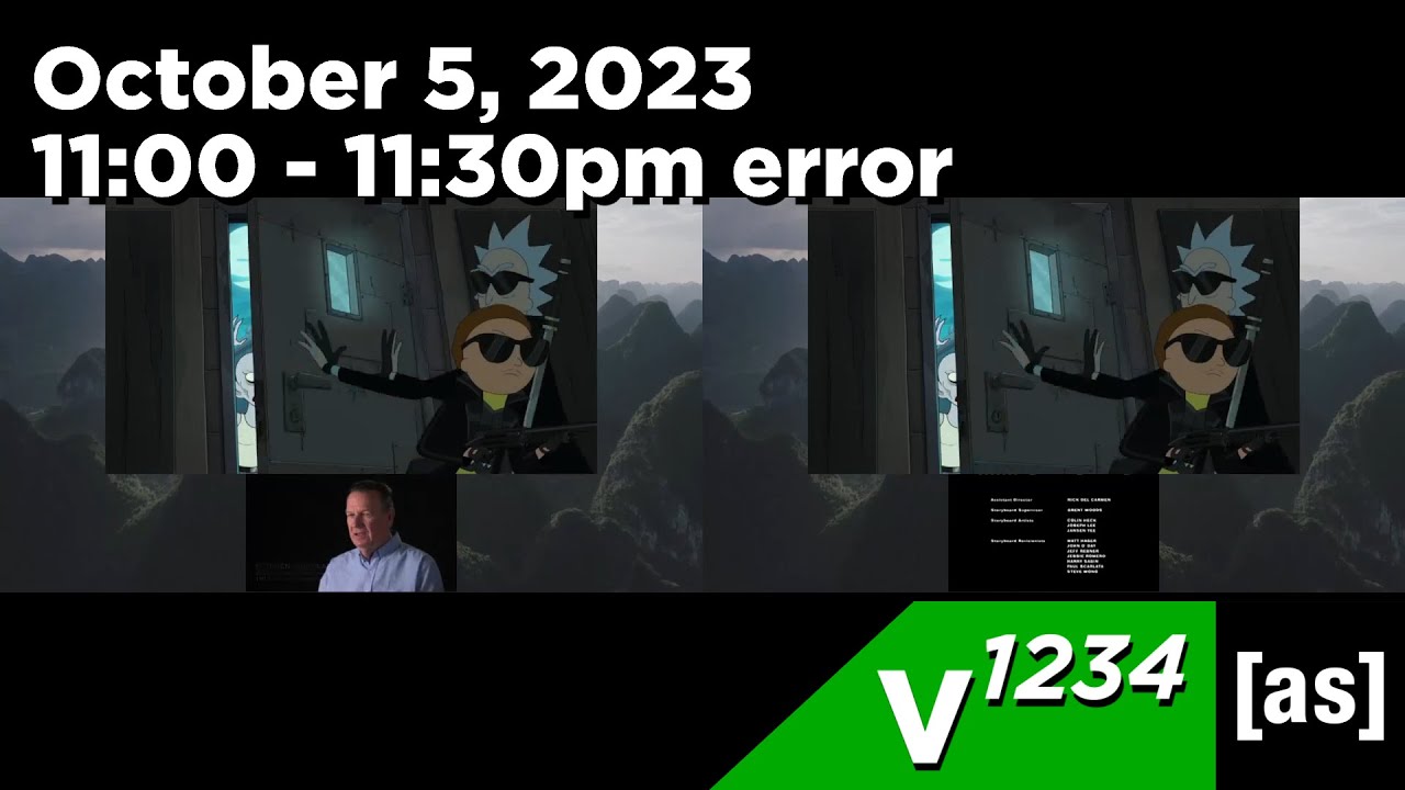 Adult Swim split screen credits comparison (October 5, 2023) [11:30pm ...