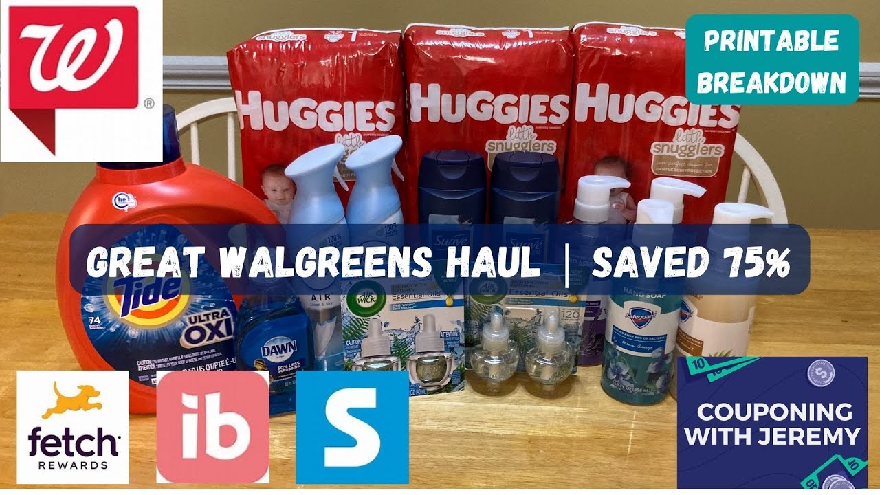 Great Walgreens Haul | Saved 75% | Super Diaper Deal | Ibotta Rebates ...