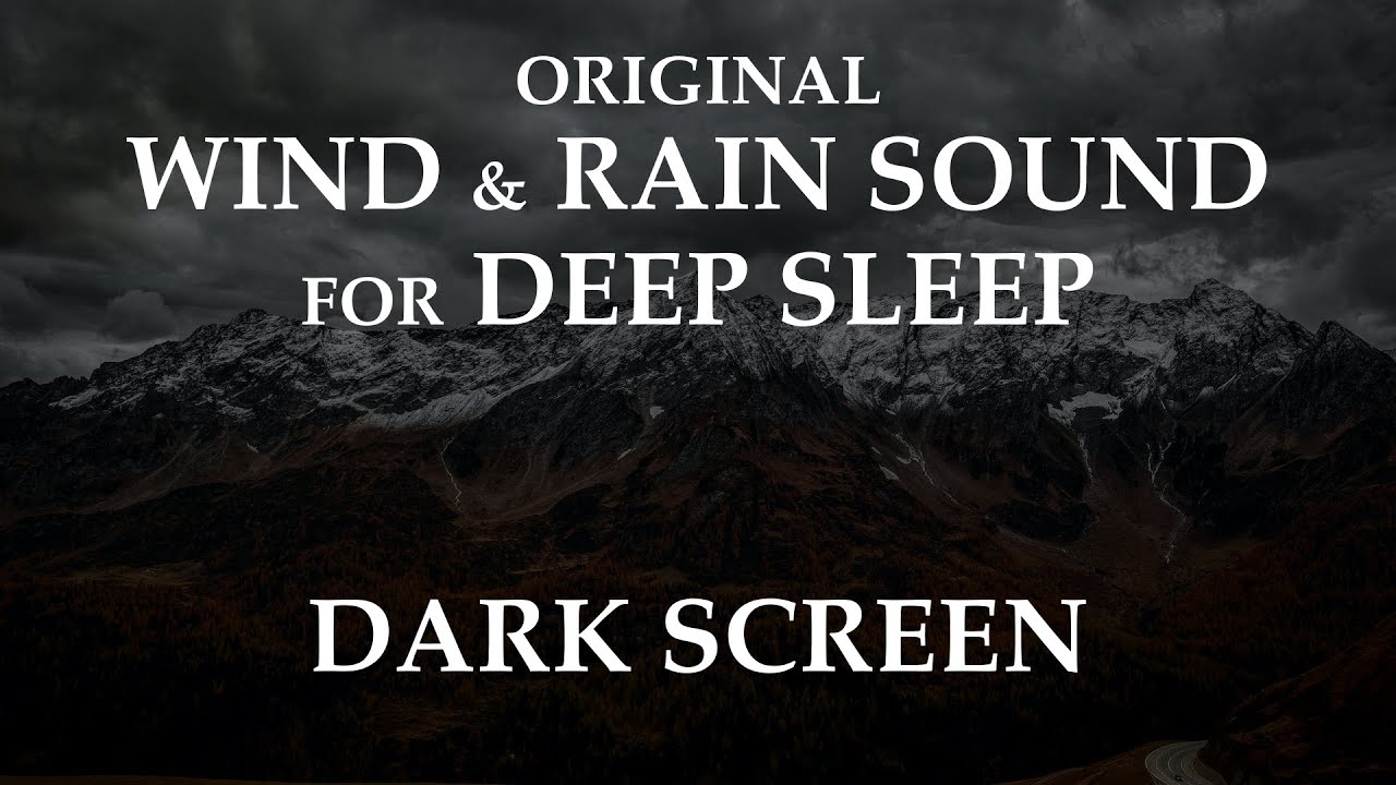 Wind and Rain Sounds for Sleeping Black Screen - Howling Wind and Rain ...