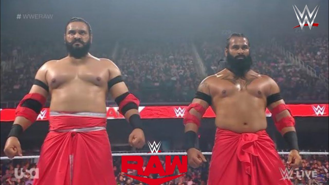 WWE Indus Sher Pushing in Monday night Raw | Wwe Veer mahan |Wwe - YouTube