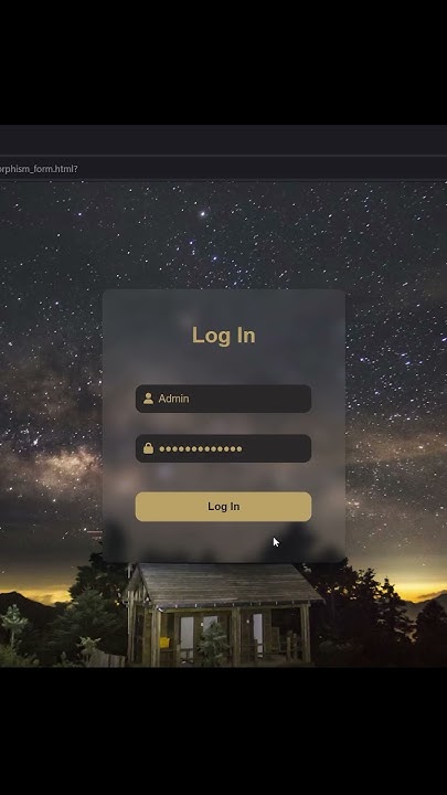 Glassmorphism Login Form Design Using Html Css Tarun Code Coding Html Programming