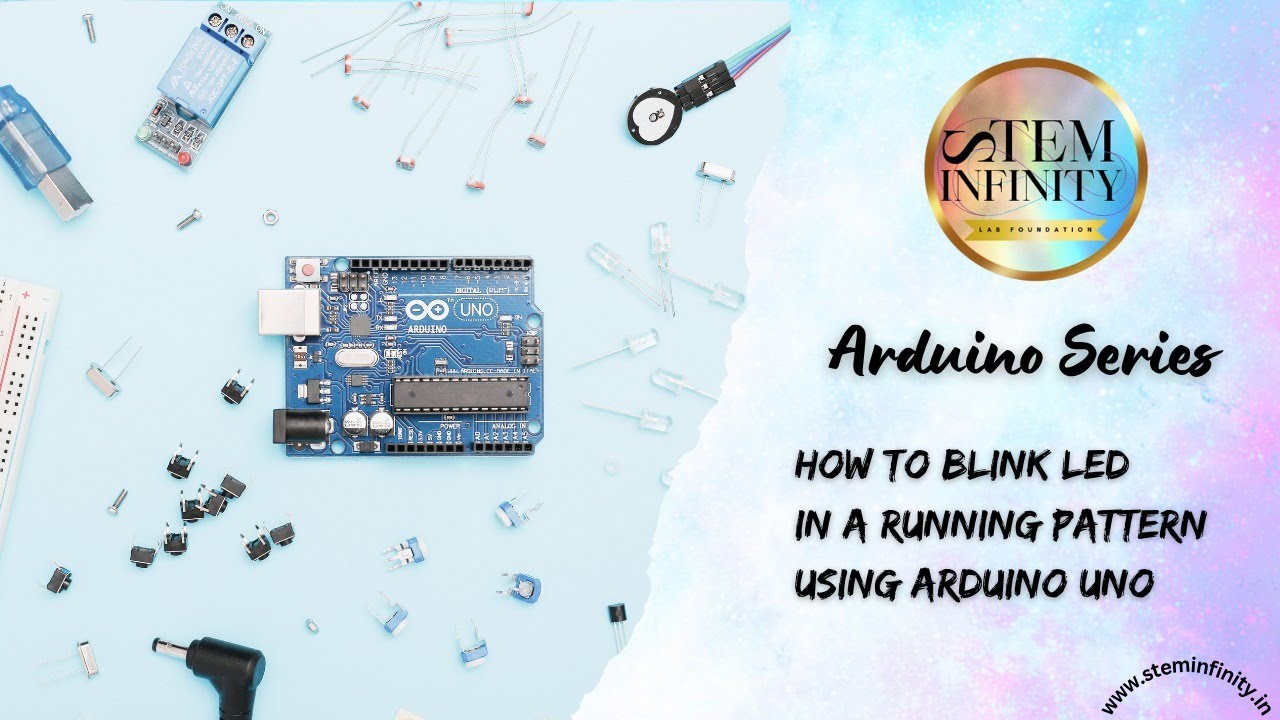 ||How to Blink LED in a running pattern using ARDUINO UNO || - YouTube