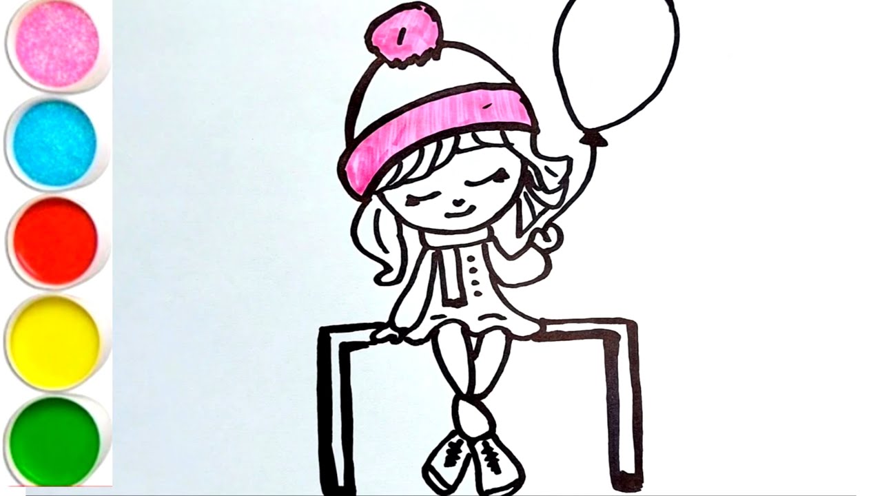 How to draw a girl for children. - YouTube