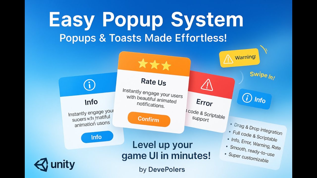 Easy Popup System Unity Tutorial - YouTube