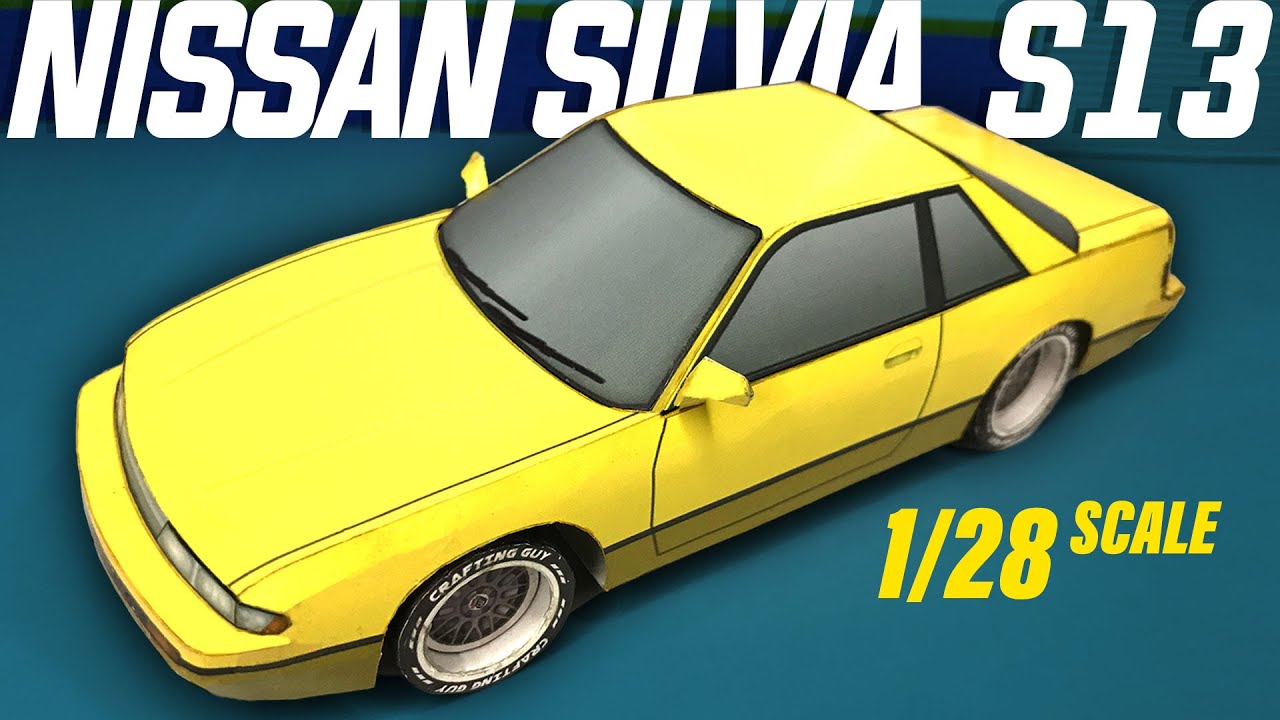How to make car S13 | Paper Model | Nissan Silvia S13 [1988] Paper Craft Easy - YouTube