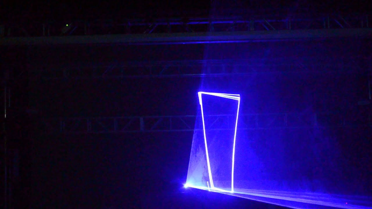 lightful laser light manufacture 1W Blue laser show - YouTube
