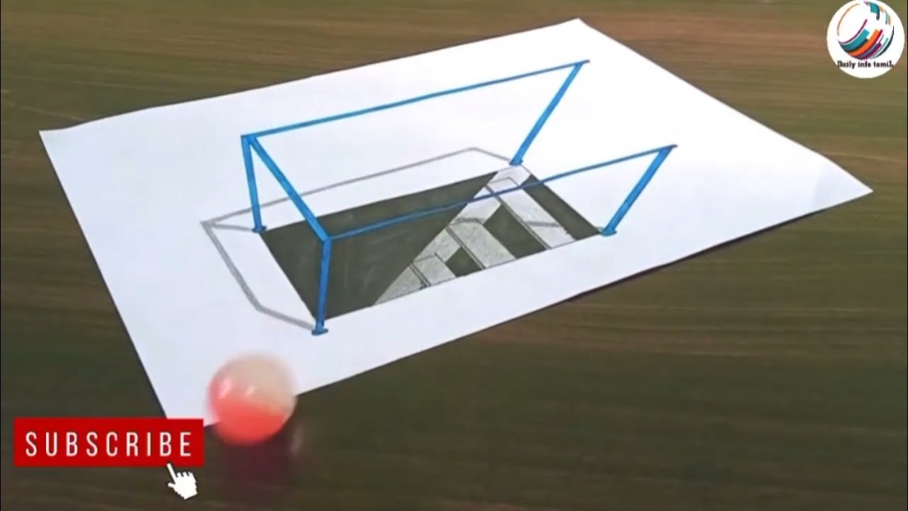 How to Draw 3D art on paper 🎨🖌️ 👉001 #3ddrawing #3Dillusiondrawing ...