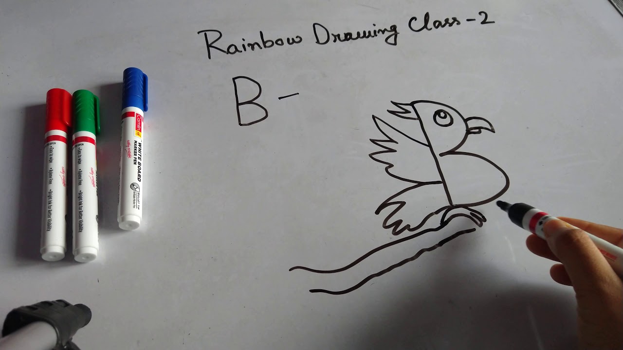 kids drawing B alphabet drawing - YouTube